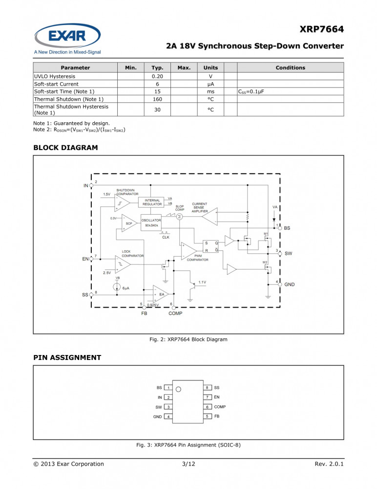 XRP7664 datasheet page 3