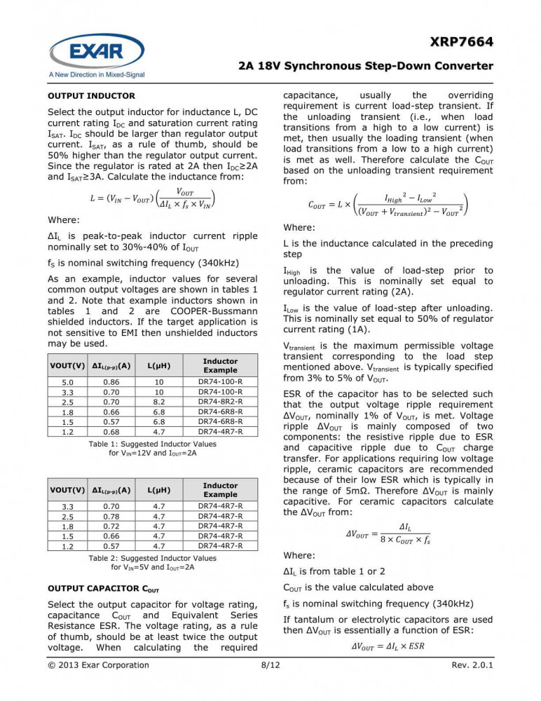 XRP7664 datasheet page 8