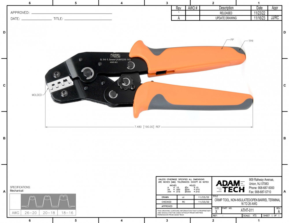 ATHT-011 technical drawing preview