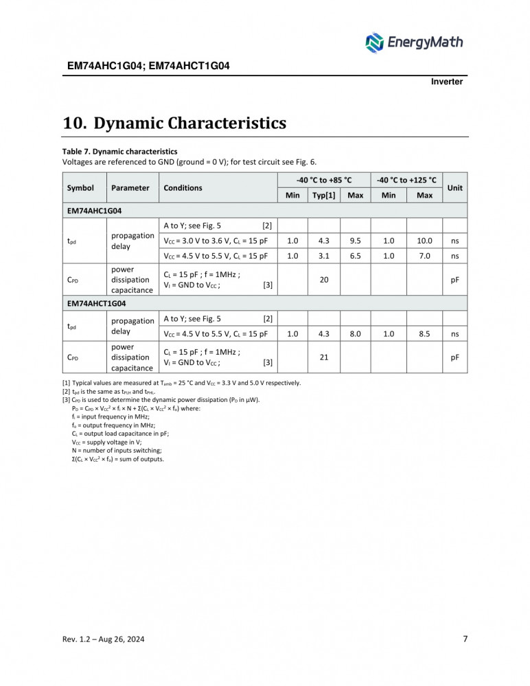 Datasheet page 7