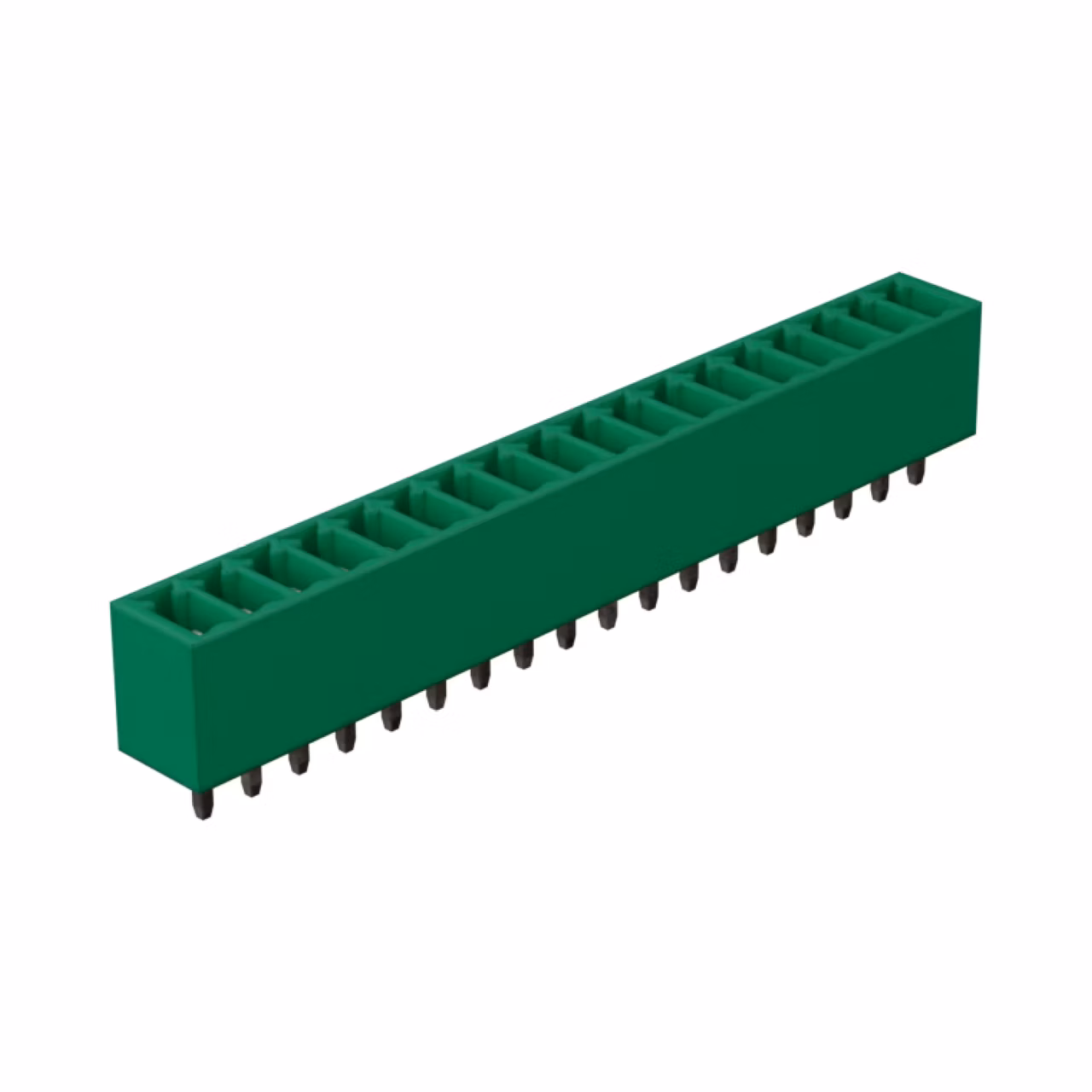 3.50mm Pitch Eurostyle Vertical PCB Header, Green Housing, 18 Circuits for sale