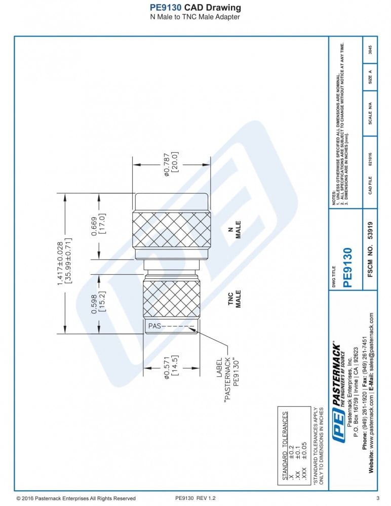 PE9130 technical document page 3