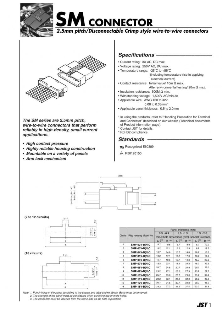 JST SM series page 1