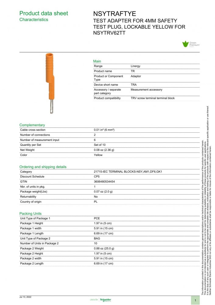 NSYTRAFTYE technical document page 1