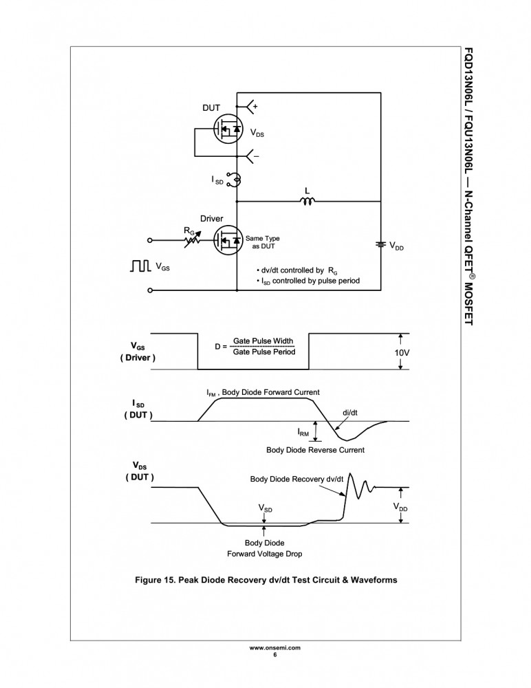 FQD13N06LTM datasheet page 6