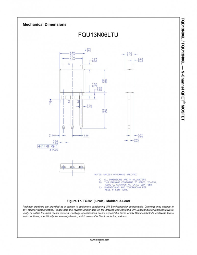 FQD13N06LTM datasheet page 8