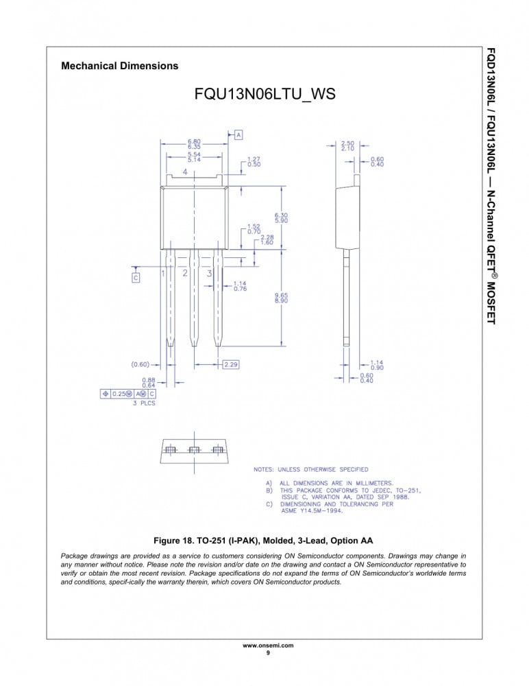 FQD13N06LTM datasheet page 9