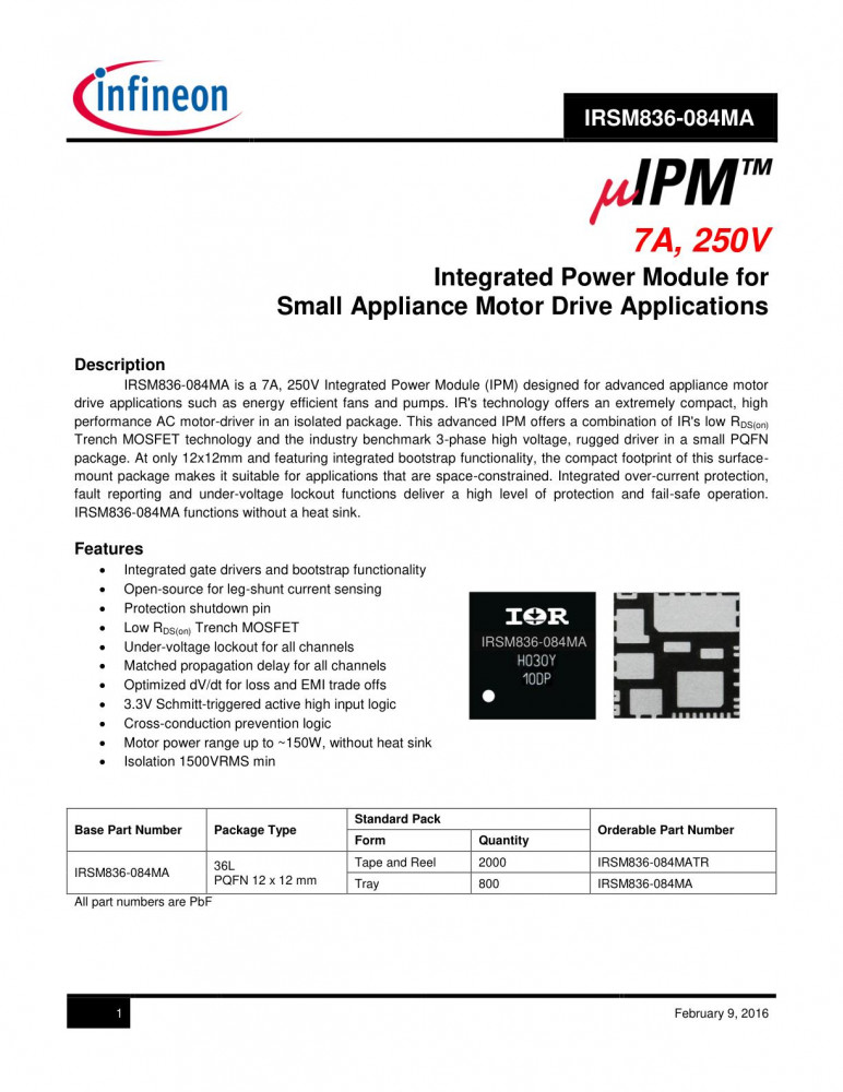 IRSM836-084MA datasheet page 1