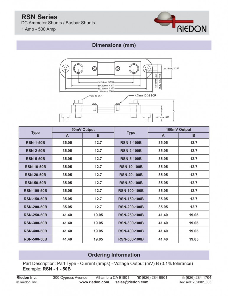 RSN shunt technical document, page 2