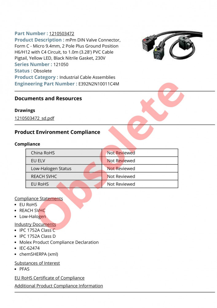Molex drawing preview, page 1