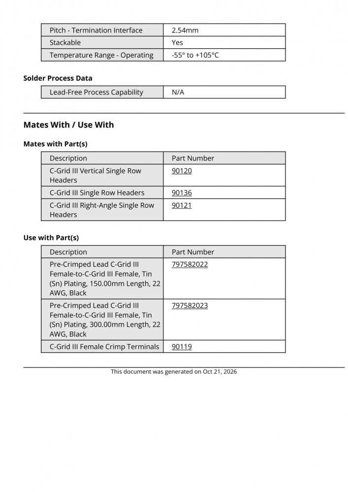 MOLEX 901230107 product document preview, page 3