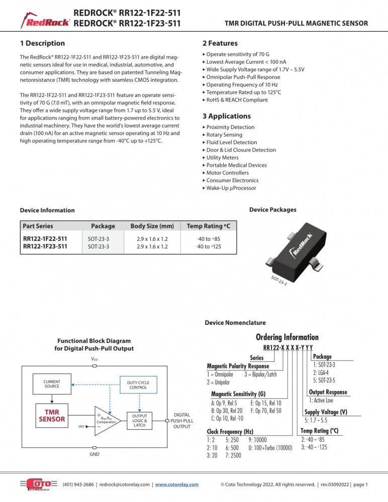 RR122-1F22-511 datasheet page 1