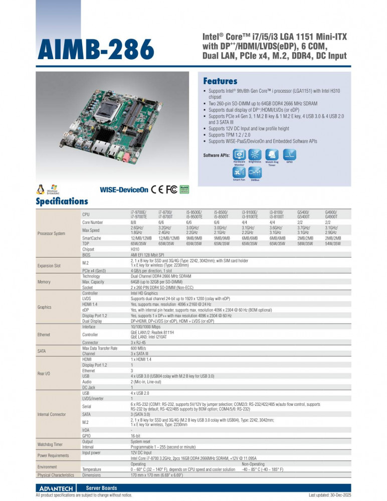 AIMB-286 technical document page 1
