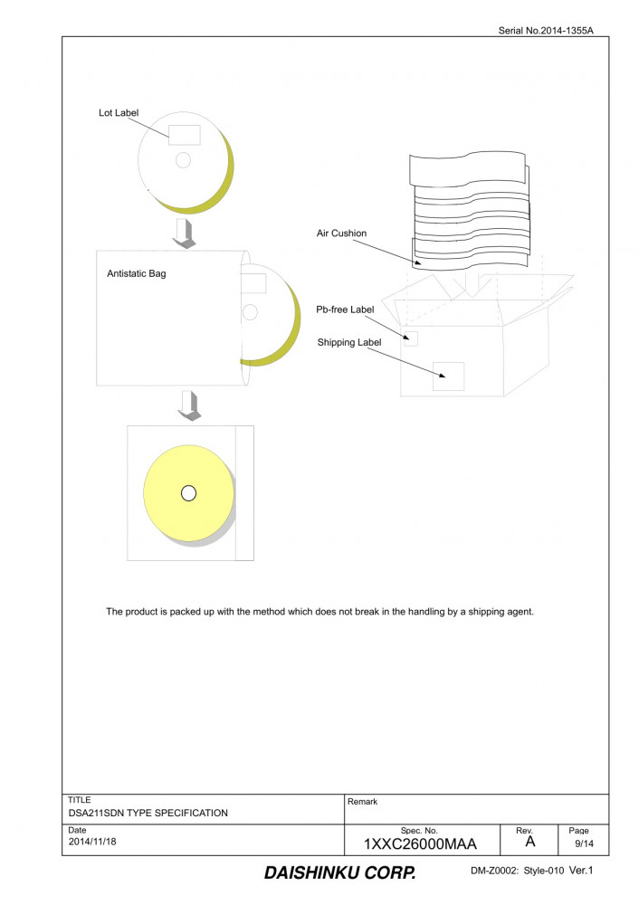 DSA211SDN specification page 10