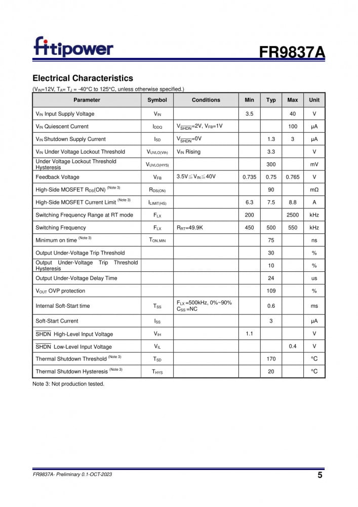 FR9837ASP datasheet page 5