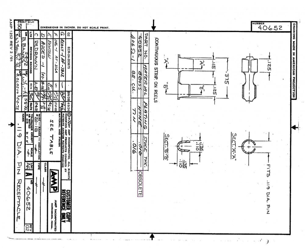 TE Connectivity 40652 technical drawing preview