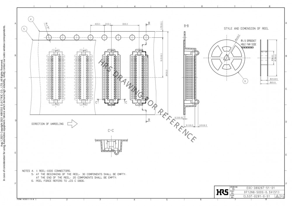 HRS DF12NB-50DS-0.5V(51) drawing page 2