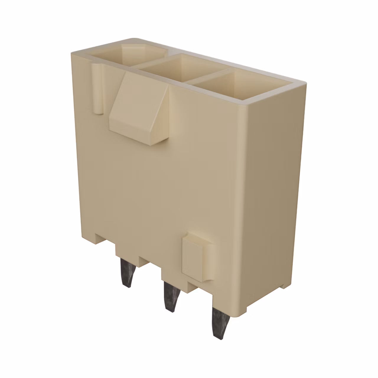 Mini-Fit Plus Header, 4.20mm Pitch, Single Row, Vertical, 3 Circuits, without Snap-in Plastic Peg PCB Lock, Nylon 6/6 UL 94V-0, Tin (Sn) Plating for sale