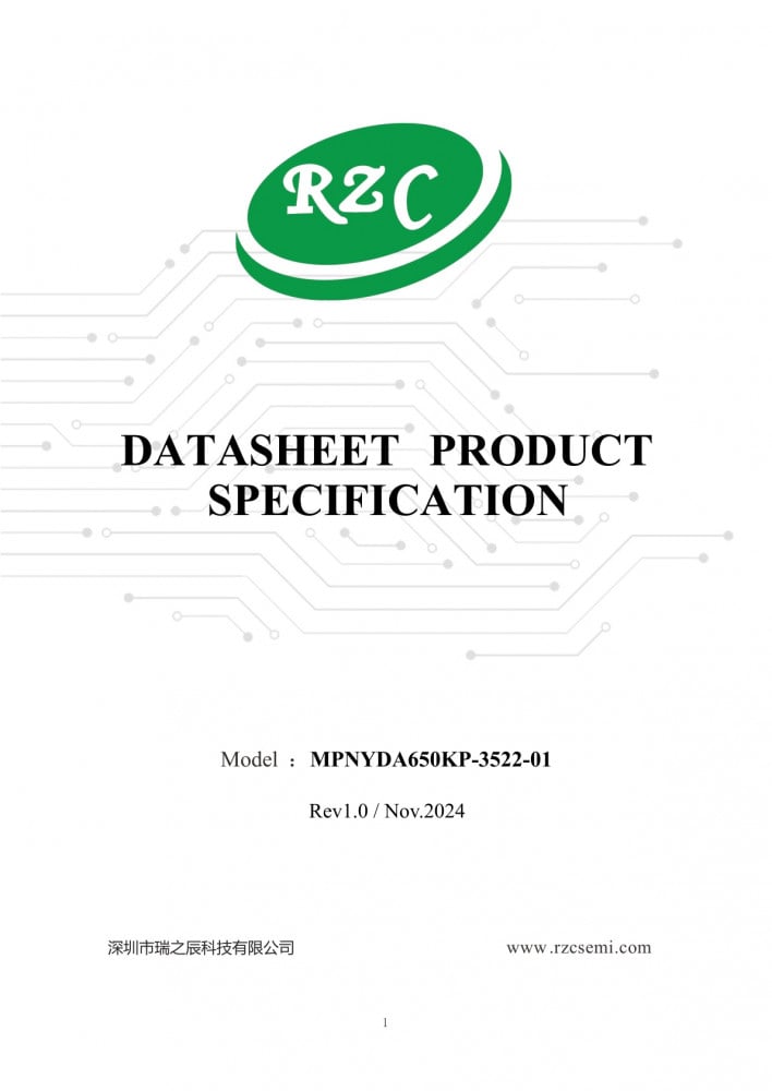 MP3522 datasheet page 1
