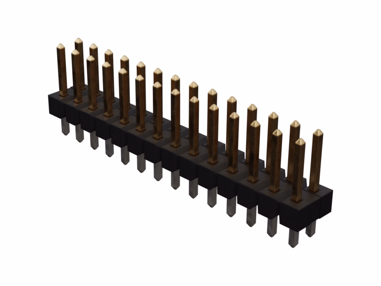 C-Grid Header, 2.54mm Pitch, Through Hole, Dual Row, Vertical, 28 Circuits, 0.38µm Gold (Au) Plating, Tray Packaging, Lead-Free for sale