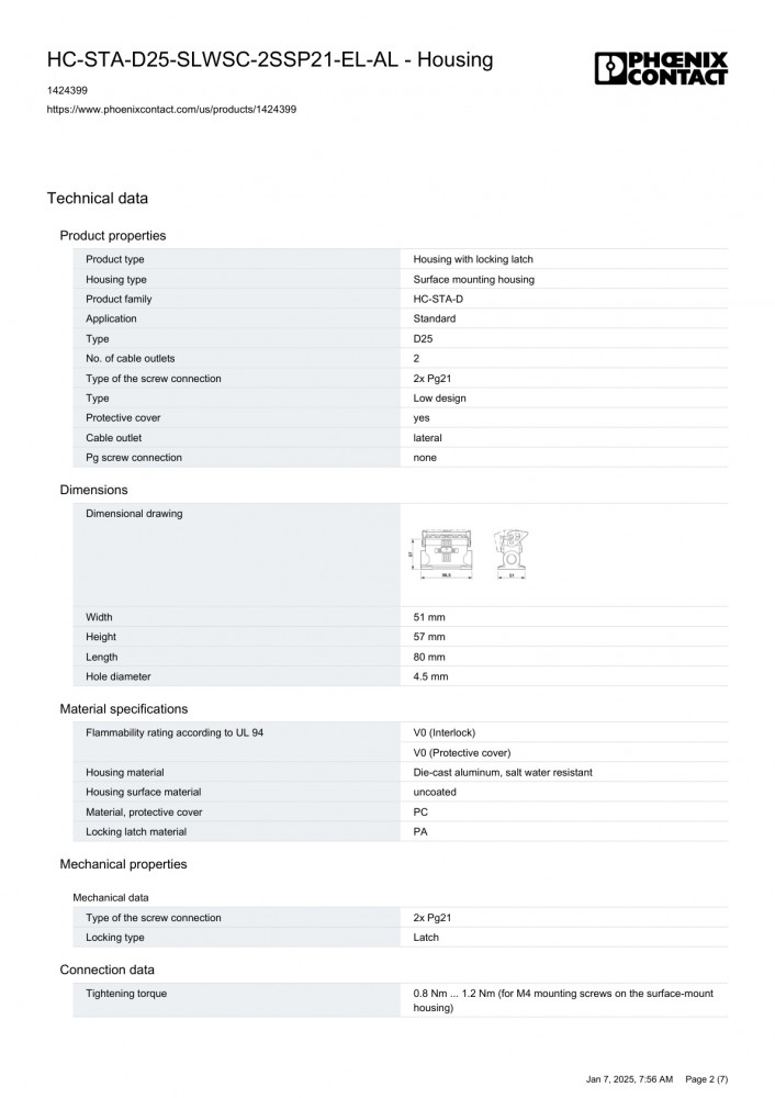 Phoenix Contact 1424399 technical document page 2
