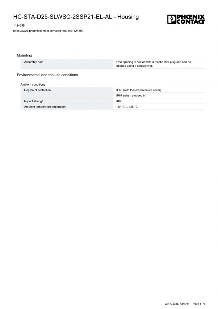 Phoenix Contact 1424399 technical document page 3