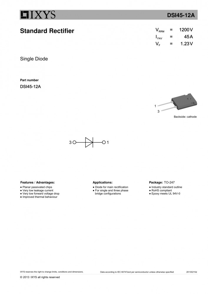 DSI45-12A datasheet page 1