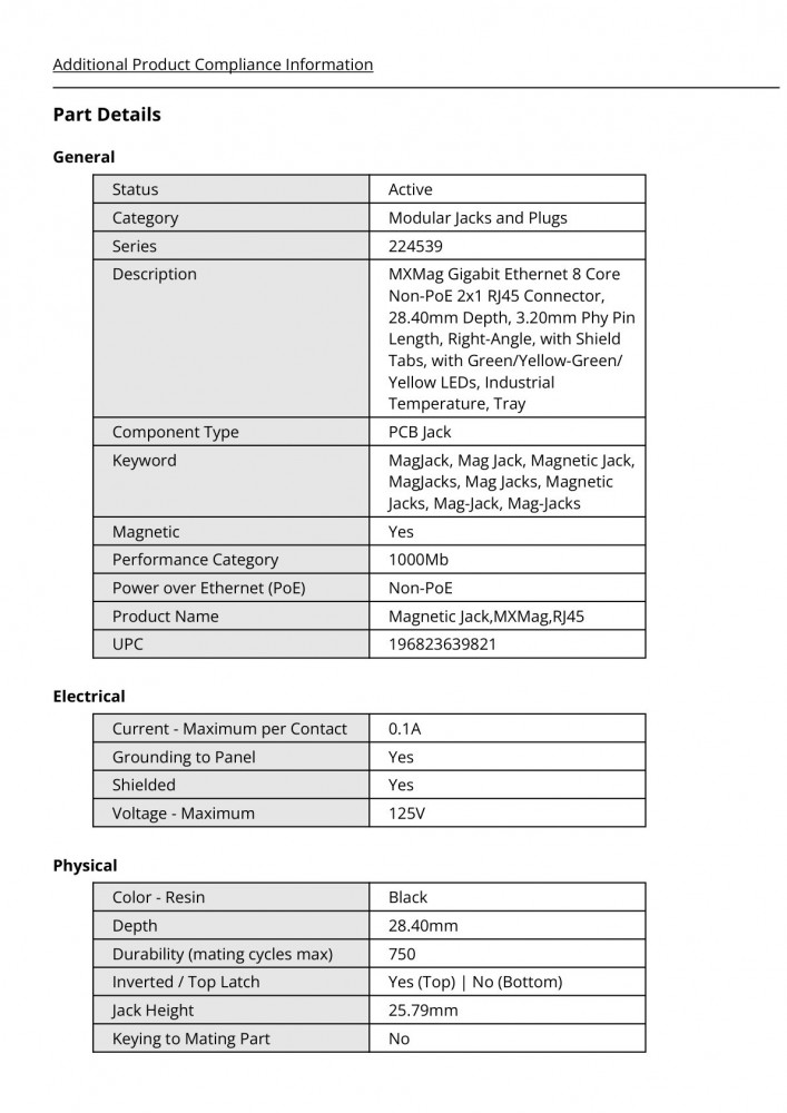 MOLEX 2245390004 technical document page 2