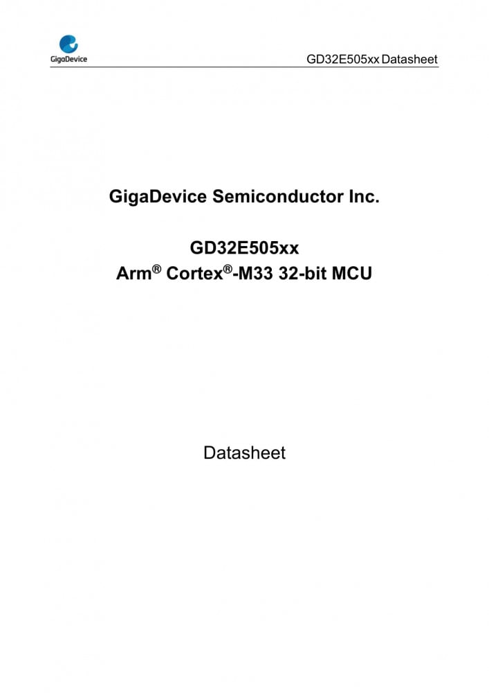 GD32E505VET6 datasheet page 1