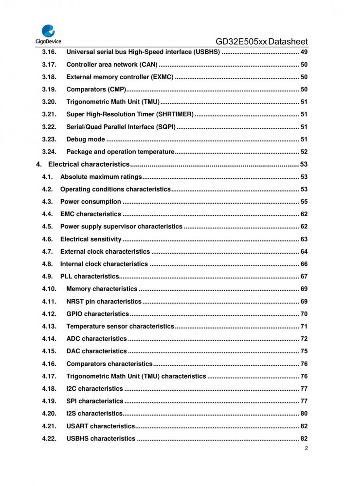 GD32E505VET6 datasheet page 3