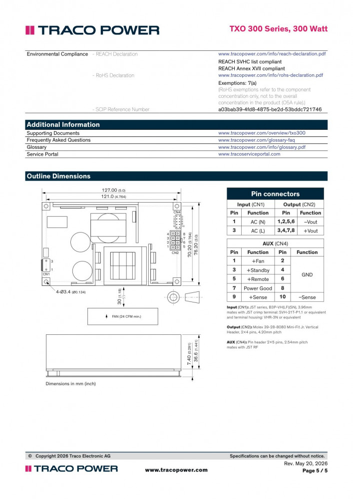 TXO 300 technical document page 5