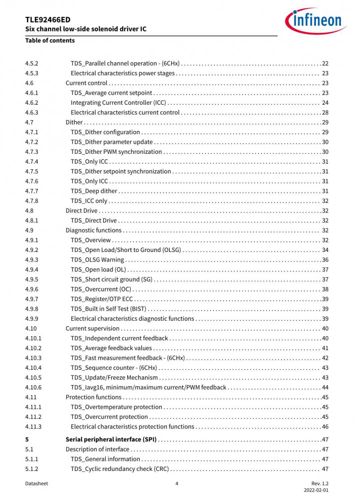 TLE92466ED technical document page 4