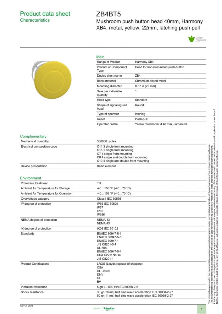 ZB4BT5 technical document page 1