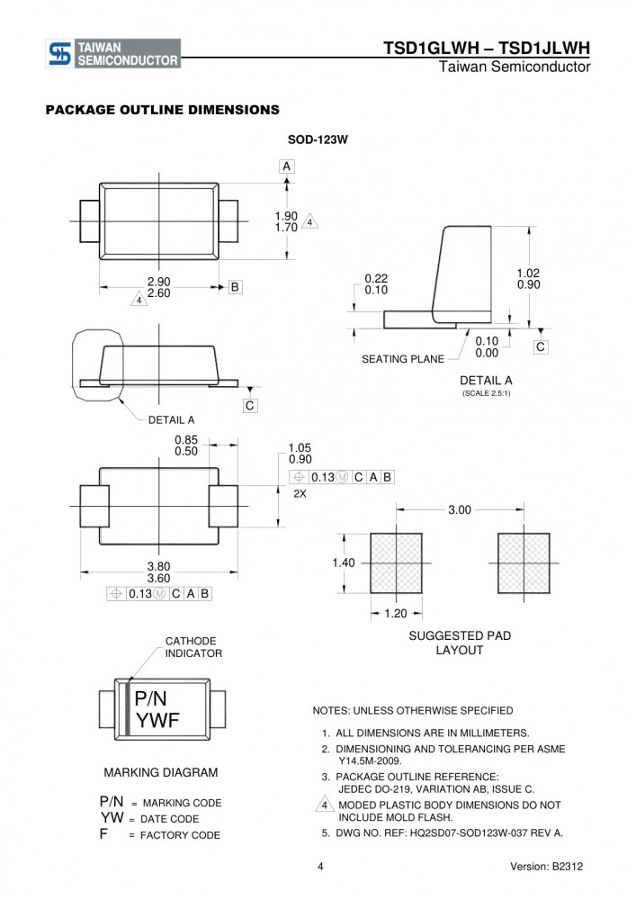 TSD1JLWH datasheet page 4