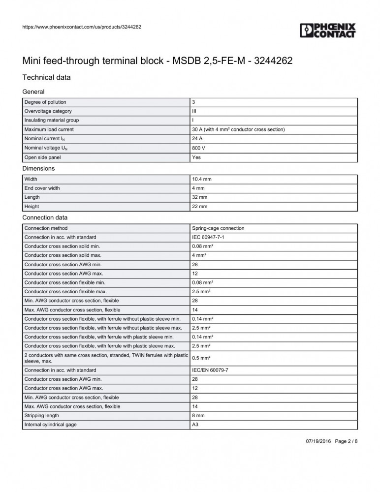 Phoenix Contact 3244262 technical document page 2