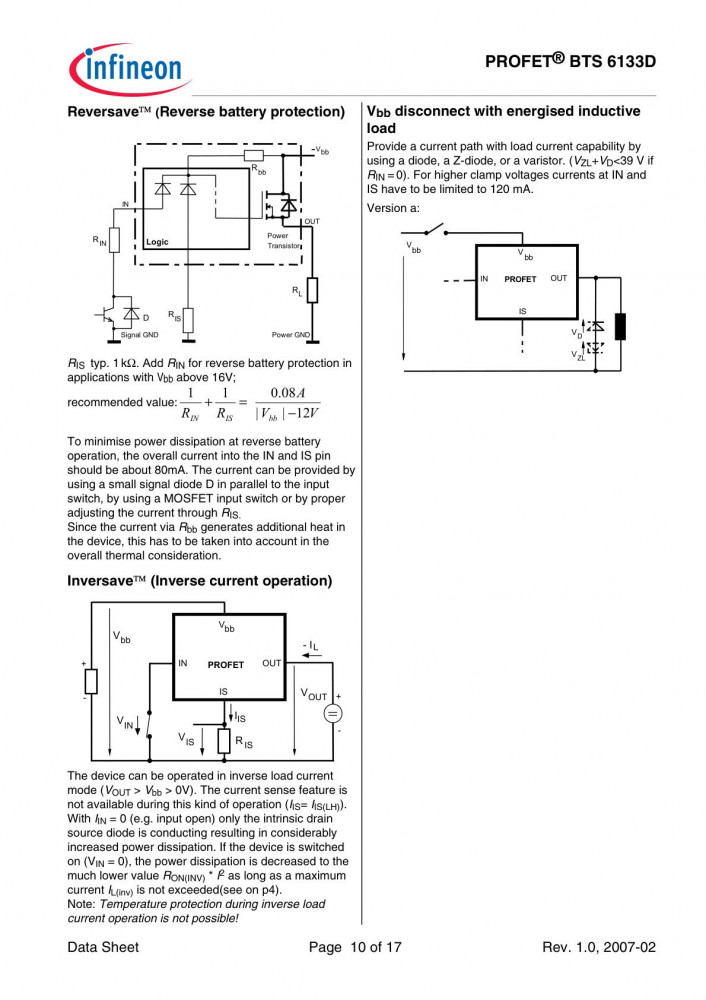 BTS6133D datasheet page 10