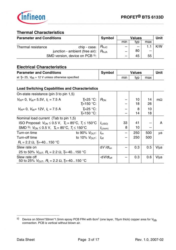 BTS6133D datasheet page 3