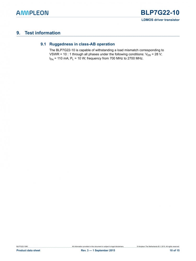 BLP7G22-10Z datasheet page 10