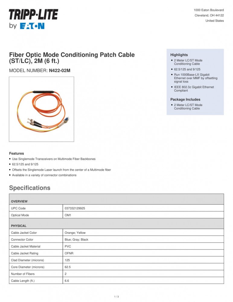 N422-02M technical document page 1