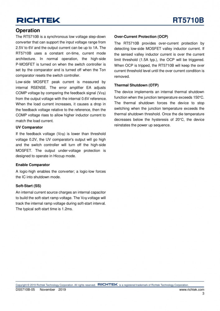 RT5710B datasheet page 3