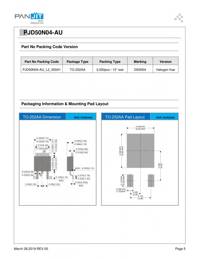 PANJIT PJD50N04-AU datasheet page 5