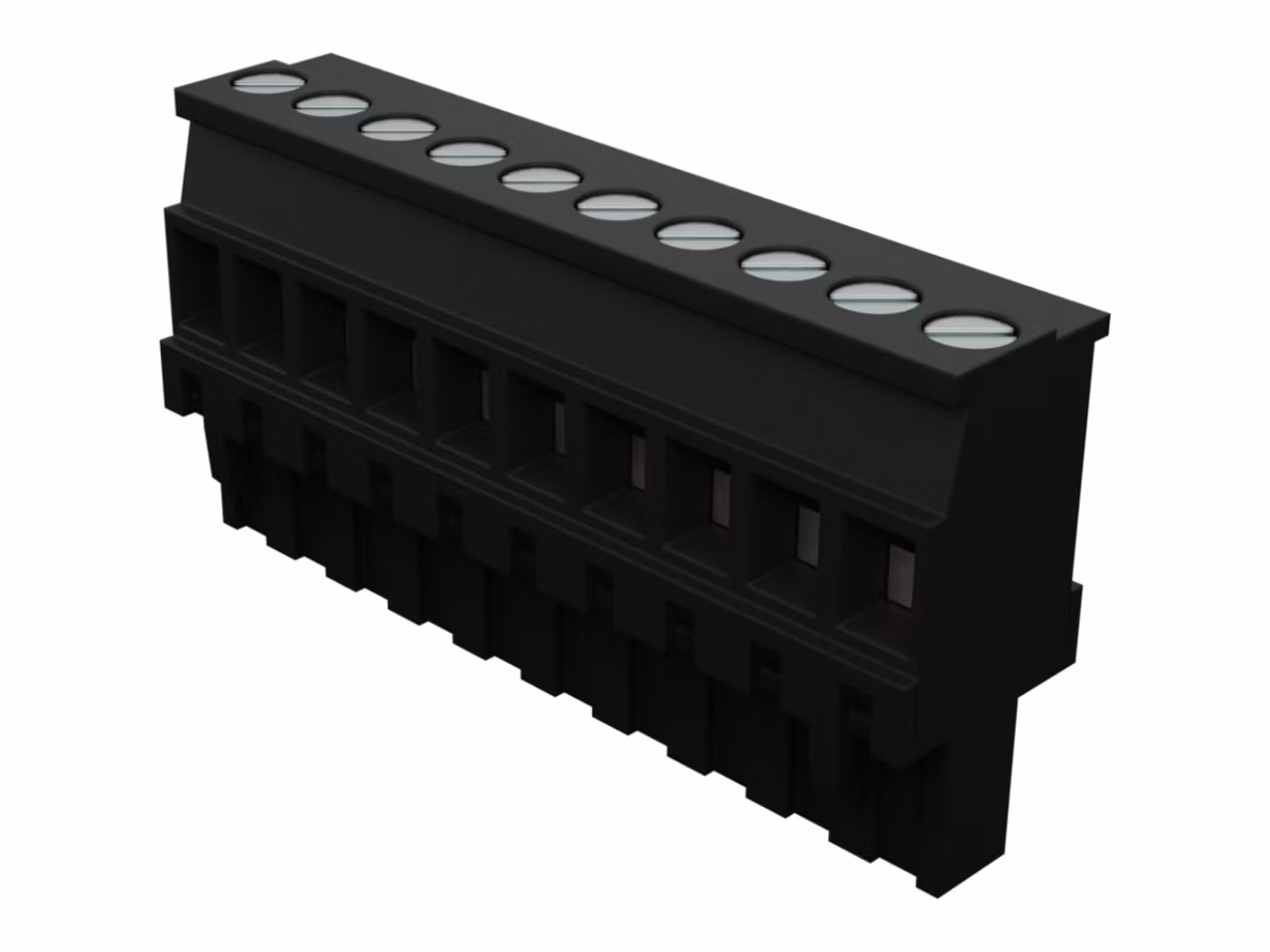 5.08mm Pitch Eurostyle Vertical Plug, with Standard Imprinting, Front Wire Entry, Black, 10 Circuits for sale