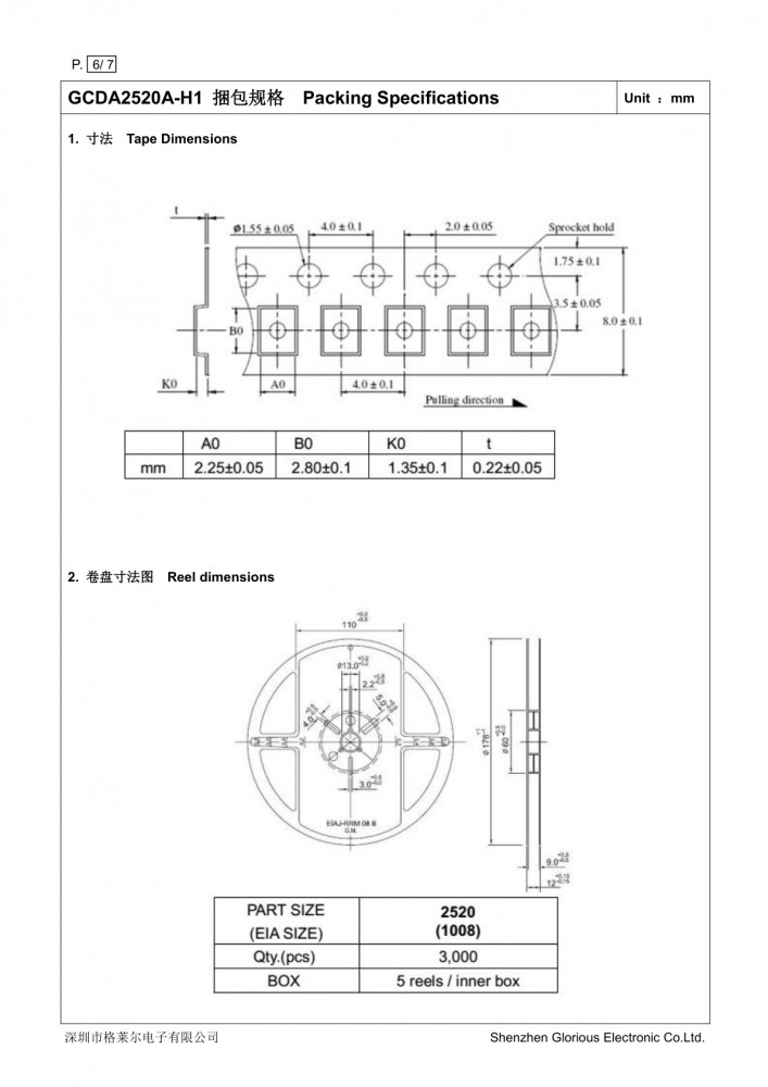 GCDA2520A-H1 specification page 6