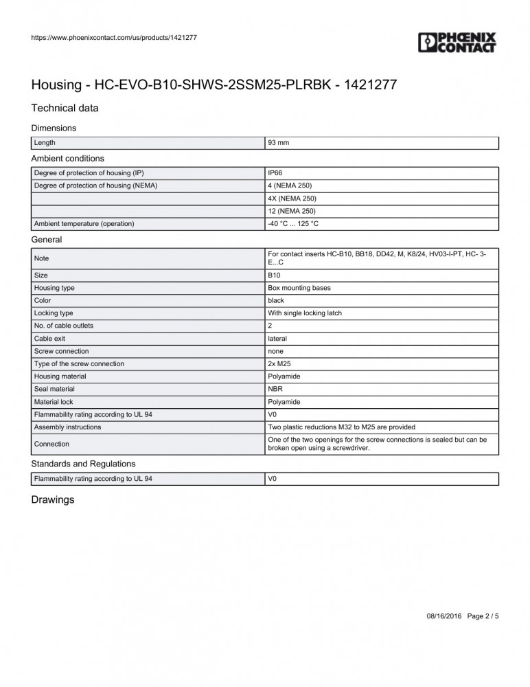 Phoenix Contact 1421277 technical document page 2