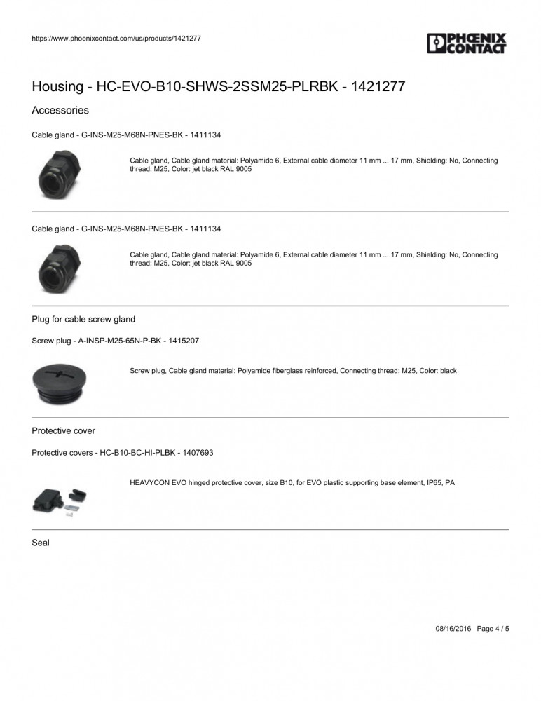 Phoenix Contact 1421277 technical document page 4