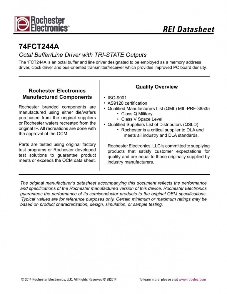 74FCT244APC datasheet page 2