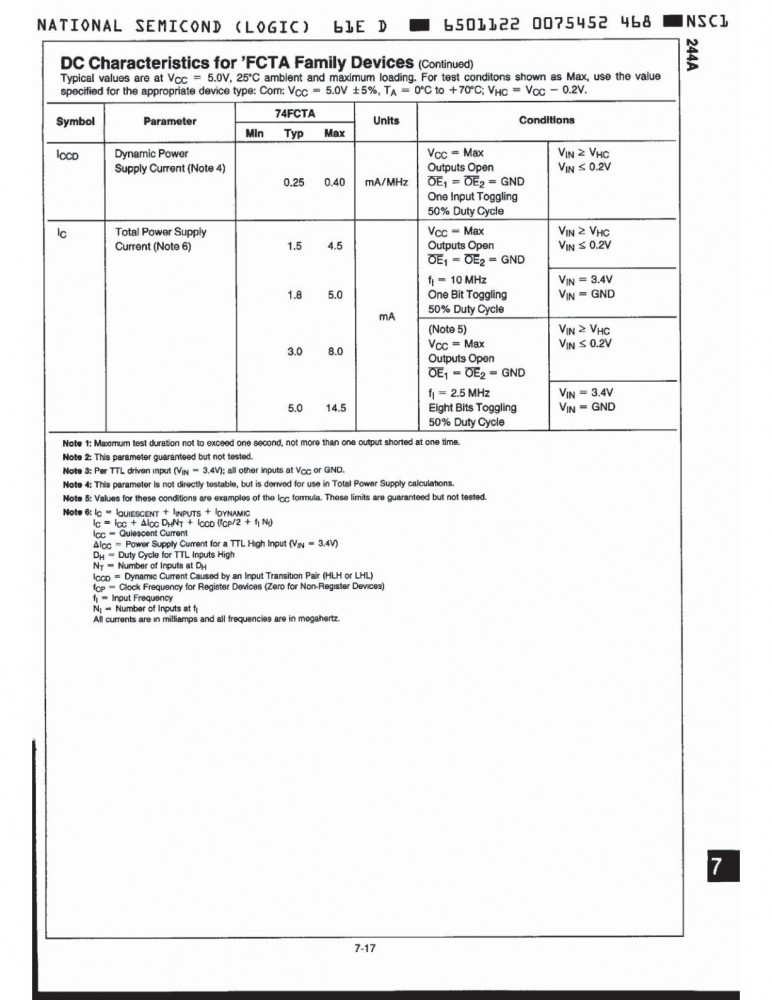 74FCT244APC datasheet page 5
