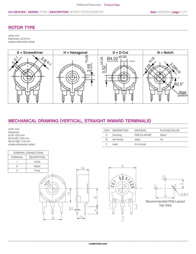 PTN15 datasheet page 3