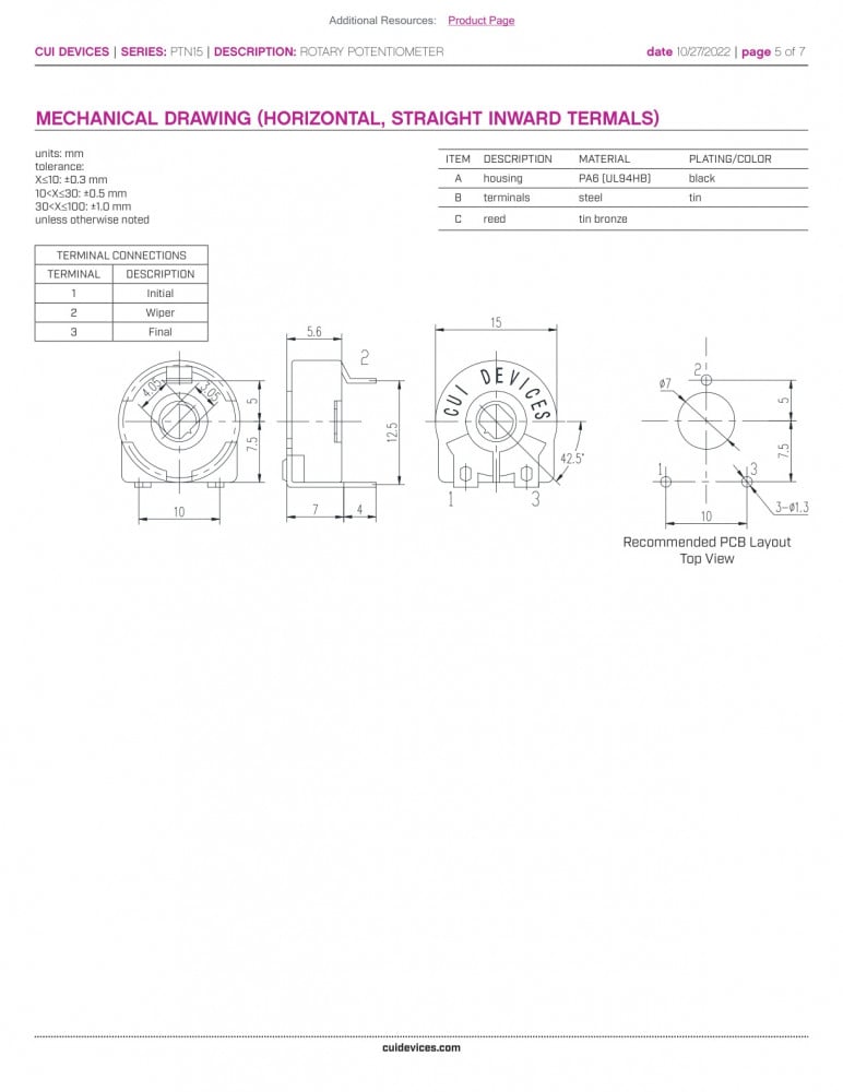PTN15 datasheet page 5