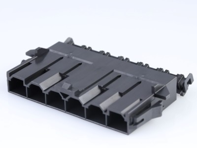 KK 396 Solid Vertical Header, Friction Lock, with Snap-in Plastic Peg PCB Lock, 12 Circuits, 0.38µm Gold (Au) Selective Plating